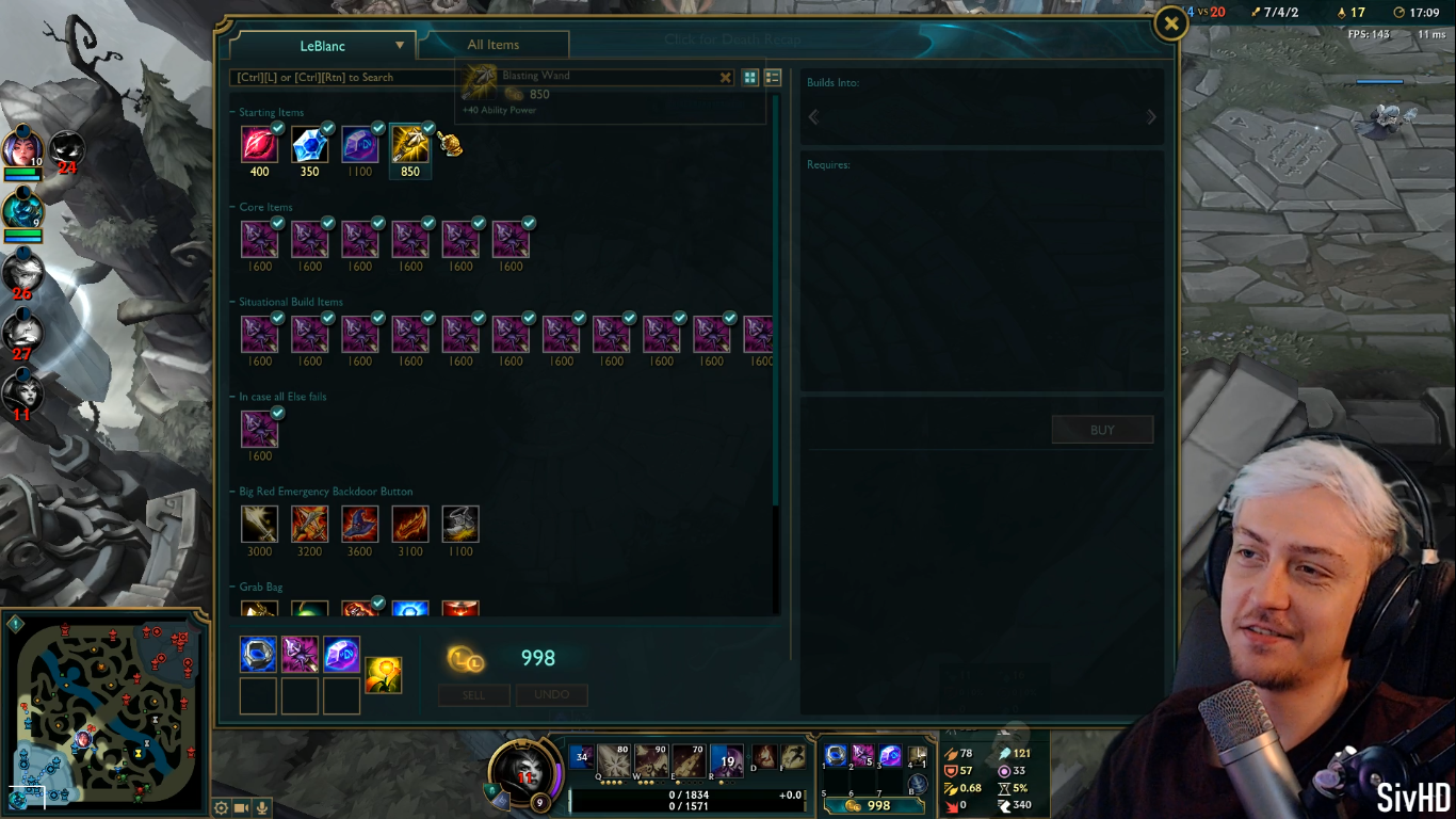 睽違一年 ! Siv HD 重磅回歸英雄聯盟實況