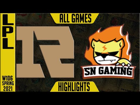 RNG vs SN 阿Bin神偷大絕反制RNG 2021 LPL春季賽Highlights