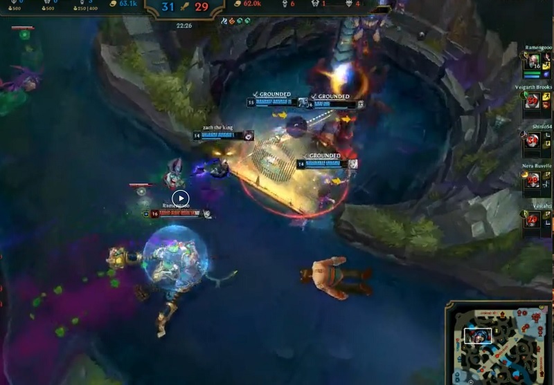 一刀殺進去! 終極法書 慢跑阿北 1v4 神搶巴龍 | 英雄聯盟