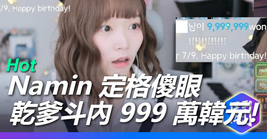 Namin 被斗內 999萬9999韓元
