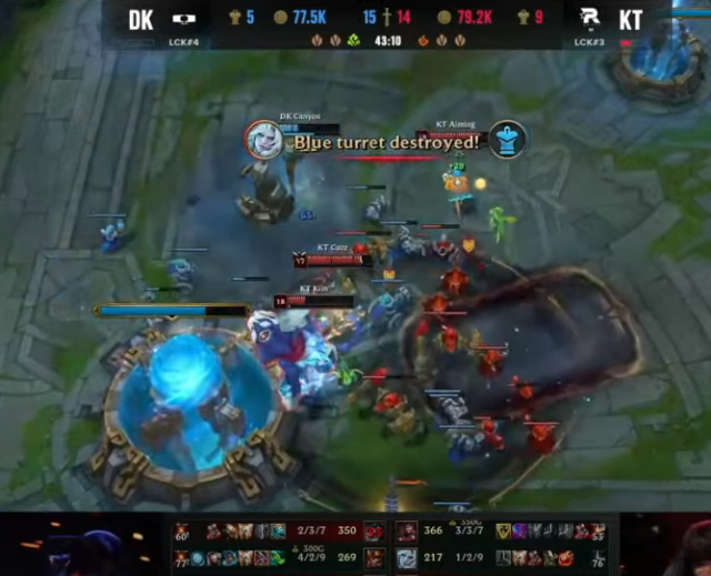 KT 2:0 DK 好像有人在聊天室做法