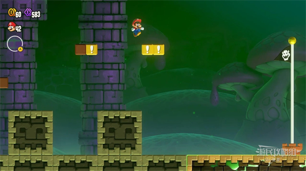 瑪利歐驚奇 W5菌菌采礦場 毒毒遺跡/藤蔓射擊Lv.1 全收集攻略