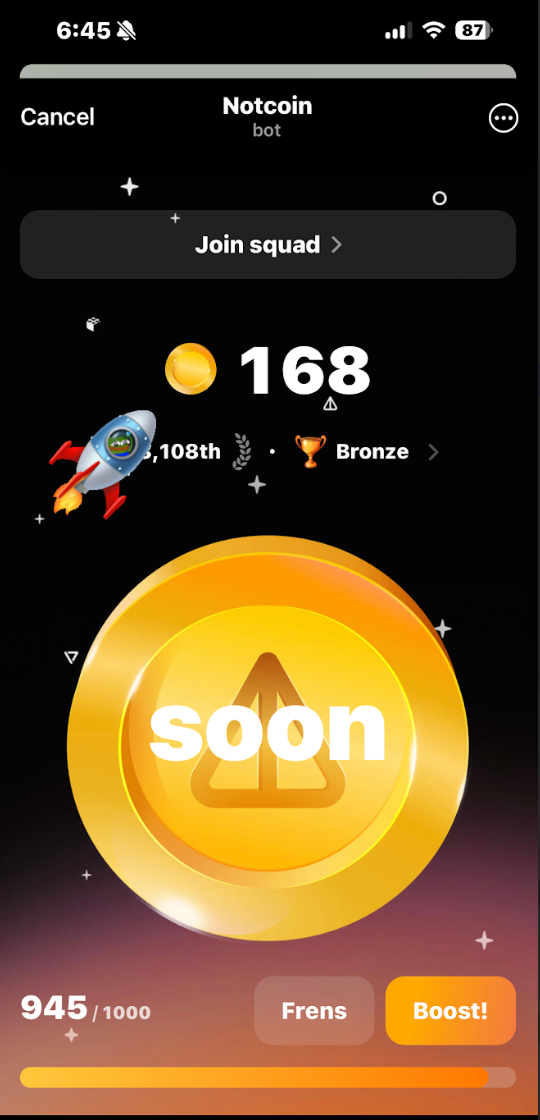 TG(telegram) TON手機挖礦遊戲「Notcoin」教學