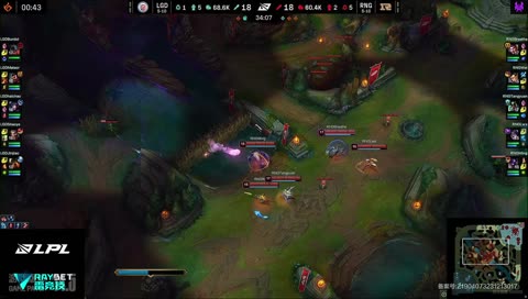 例行公事之菜雞互啄！RNG這陣容都可以輸LGD.....LGD 1:0 RNG