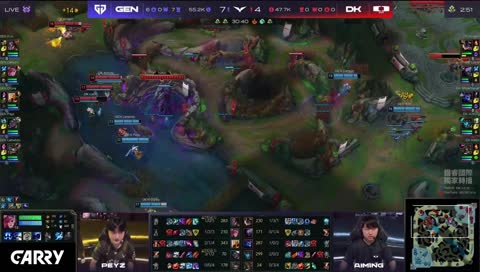 Kiin卡牌BD逼DK派人回守！回到溫泉一個鬼轉開R打團！GEN 1:0 DK