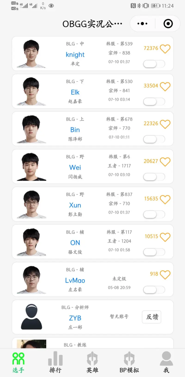 BLG人員變動公告：前RNG打野WEI選手正式加入BLG