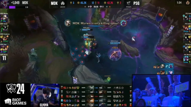 【戰報】PSG vs MDK | 2024世界大賽入圍賽 G1