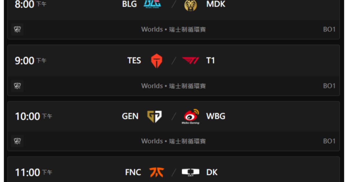 【2024世界大賽】瑞士制循環賽 GEN VS WBG