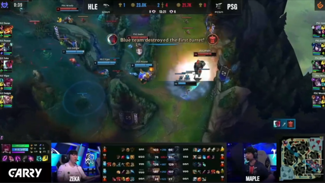 【戰報】HLE vs PSG | 2024世界大賽瑞士制