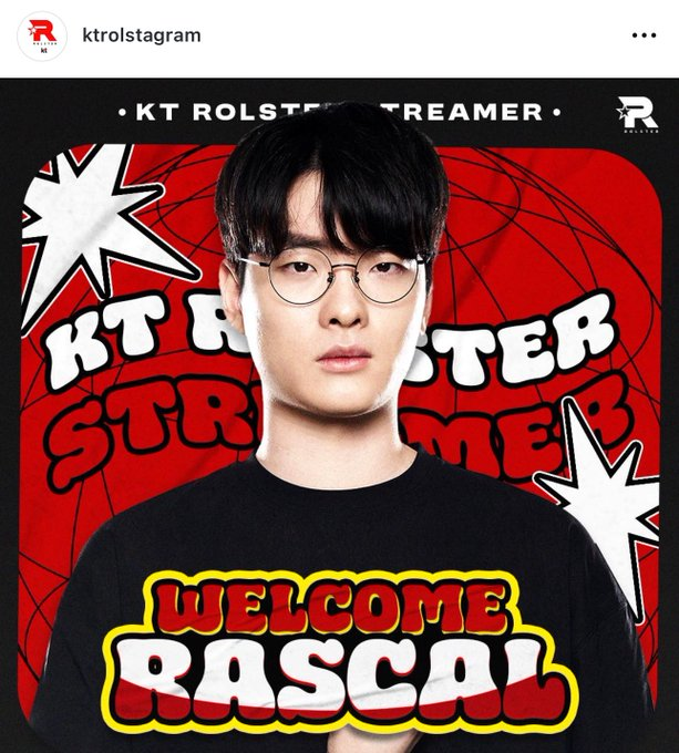 KT 簽下Rascal作為實況主