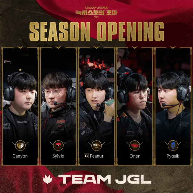 LCK季前賽活動各隊選人：Faker、ShowMaker、Bdd、Chovy同隊