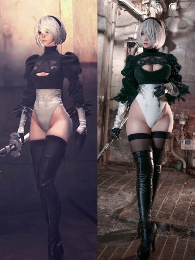 日本 Coser「puutin」驚艷COS《尼爾：自動人形》2B 網友驚呼「比遊戲裡還像」