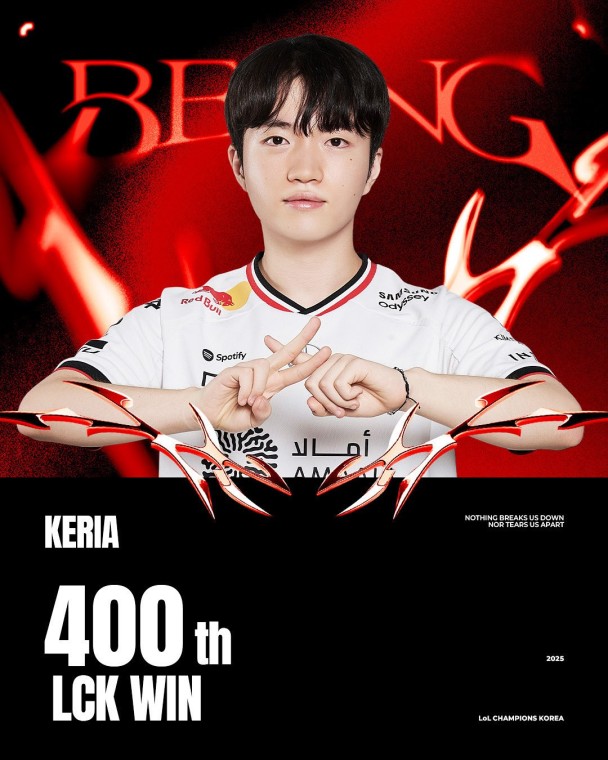 歷天怪 Keria 達成 LCK 400 勝，獲選 POM 第一輪滿頭大汗五局擊敗 DK！